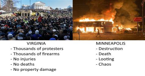 2 Different Protests