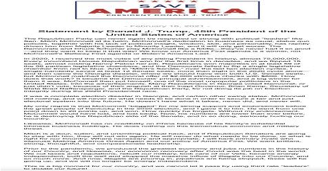 Statement From The Best President We Ever Had