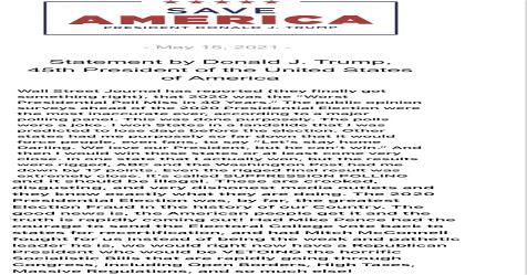 Another Statement From President Trump