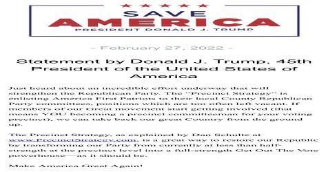 Statement From President